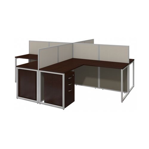 4-Person Cubicles | 4-Cubicle Office Workstation